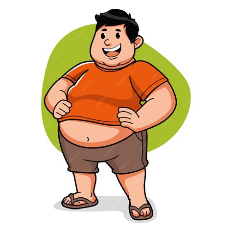 Overweight Man Clipart Cartoon