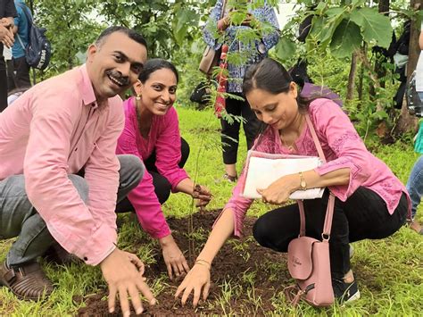 Tree Plantation At Mokhavane Kasara Smt S T Mehta Womens Junior College