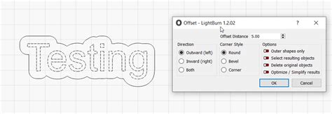 How Do I Use The Offset Feature When Burning Only A Single Line Around A Project For A Border