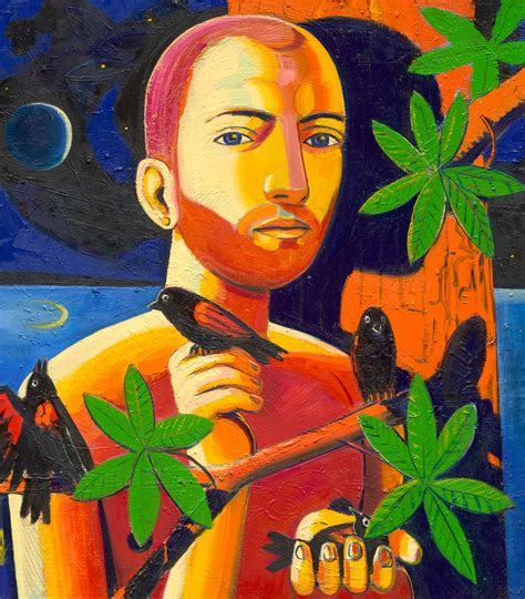 Carlo Danselmi Self Portrait With Blackbirds Asia Art Center
