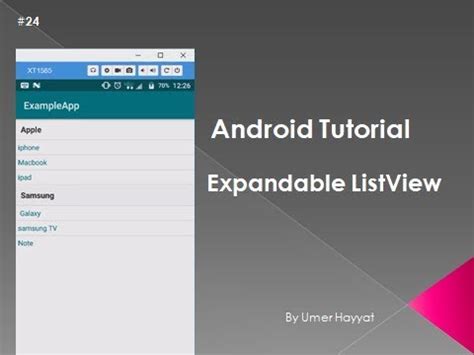 Expandable listview- containters# 24 | listview | android tutorial ...