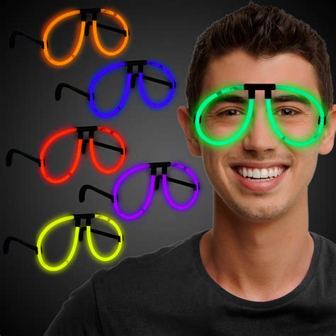 Neon Glow Eye Glasses Assorted 6