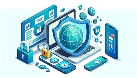premium photo 3d flat vector as shield and lock icon representing