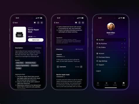 skincare routine ui ux by madi on dribbble