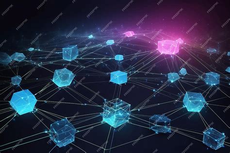 Premium Photo Abstract Blockchain Network Background Stock Illustration
