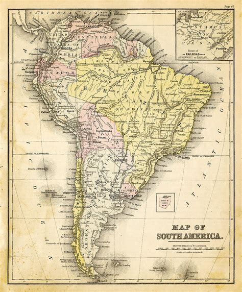 Old Map Of South America Photograph By Thepalmer Fine Art America