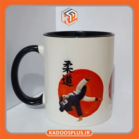 ماگ دسته و داخل رنگی مشکی با چاپ دلخواه