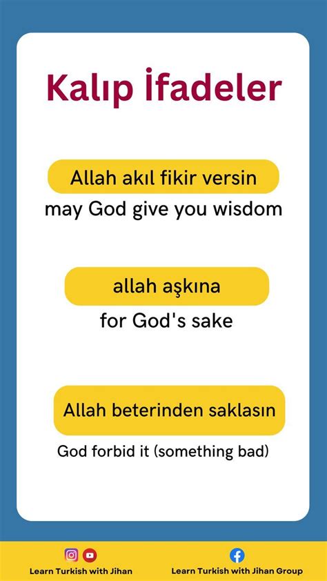 turkish expressions “kalıp ifadeler”