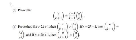 Solved 7 A Prove That Left Begin Array C N Chegg Com