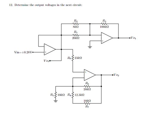 Solved Determine The Output Voltage In The Following Chegg Com