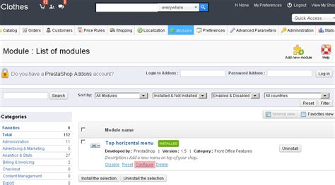 Prestashop 1 5 How To Manage Categories Menu Template Monster Help