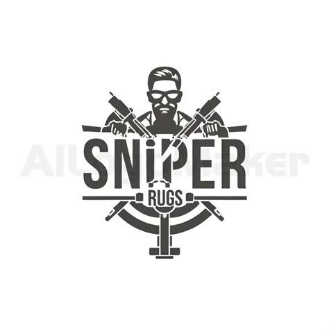 Logo Design For Sniper Rugs Precision And Craftsmanship With Gun Scope