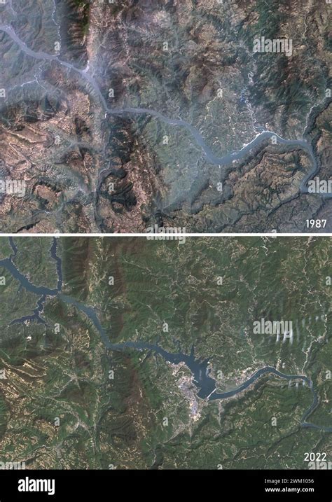 Three Gorges Dam Before And After