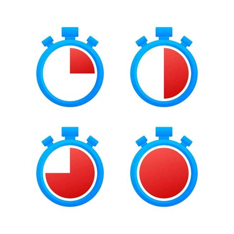 Sport Background Vector Set Set On White Backdrop Stopwatch Vector