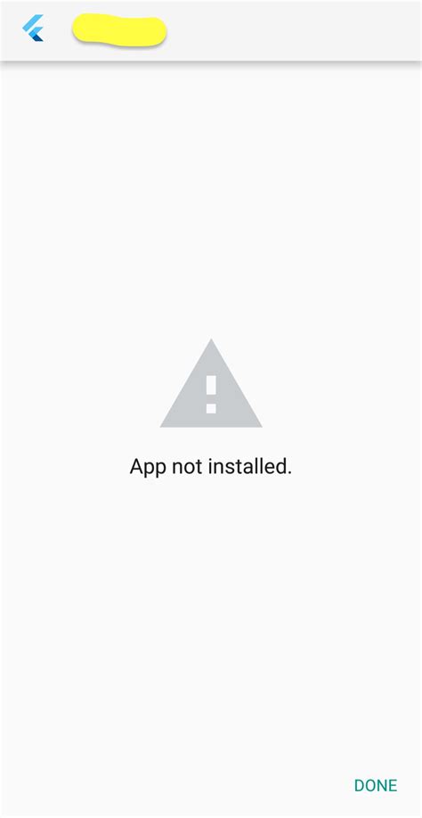 why can t i install flutter app in real android phone stack overflow