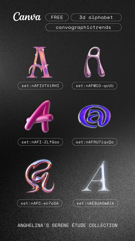 canva elements trendy 3d alphabet graphics keyword elements canva