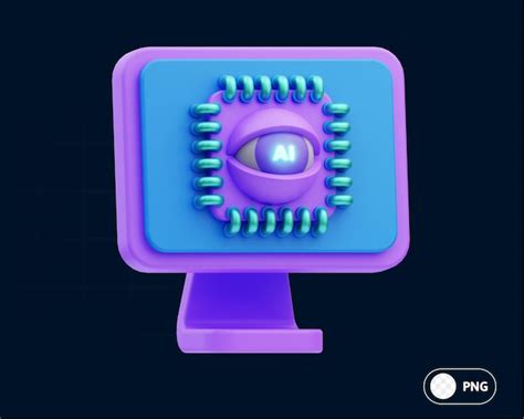 Premium Psd Computer Vision 3d Illustration
