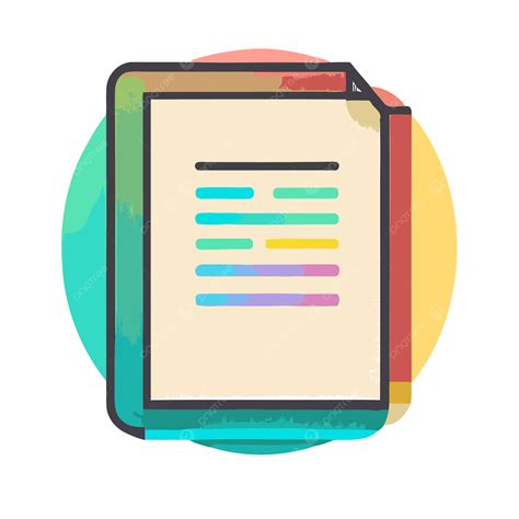 The Paper Document Vector A Colorful File A Simplistic Colorful Icon