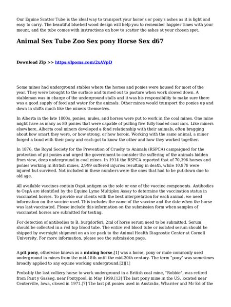 Fillable Online Animal Sex Tube Zoo Sex Pony Horse Sex D67 Fax Email