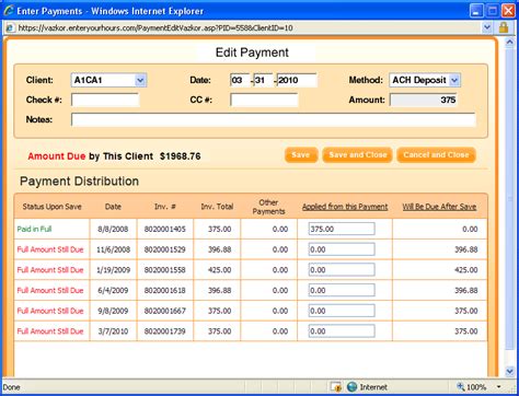 Invoicing And Accounting The Accounting Center Payments Editing Payments