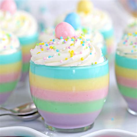 Rainbow Jello Cups Rainbow Jello Parfaits