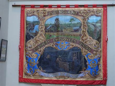 Qld Colliery Employees Banner From Early 20th Century On Display As