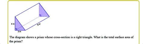 Solved 3in The Diagram Shows A Prism Whose Cross Section Is A Right