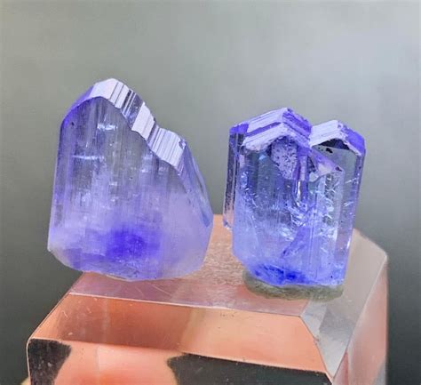 Natural Blue Color Tanzanite Pair Crystals From Tanzania 46 Grams Etsy