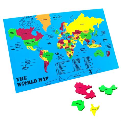 Eva Foam World Map Puzzle With Countires Size 48 X 31 Cm At ₹ 85 Piece In Pune