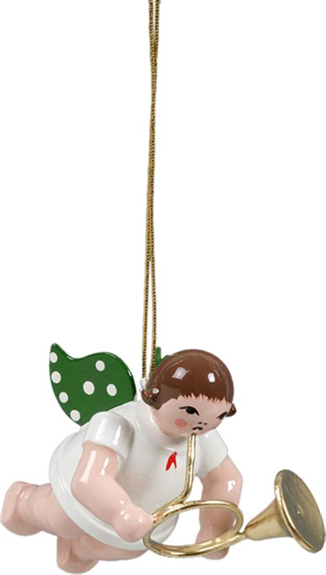 Tree Ornament Floating Angel With Russian Horn 65 Cm26in By Kde