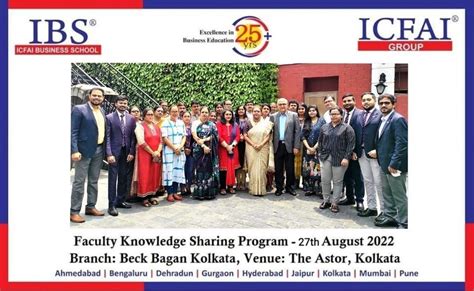 Ibs Kolkata On Linkedin Activity Faculty Knowledge Sharing Program