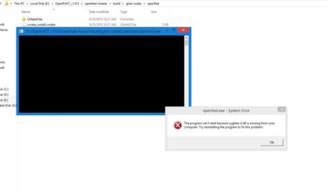 Testing Issues Under Cygwin64 · Issue 275 · Openfastopenfast · Github