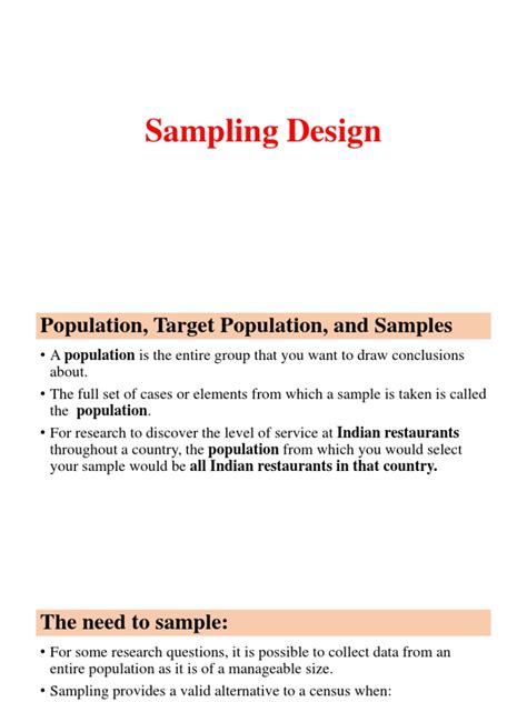 lecture 9 sampling design part 2 pdf sampling statistics