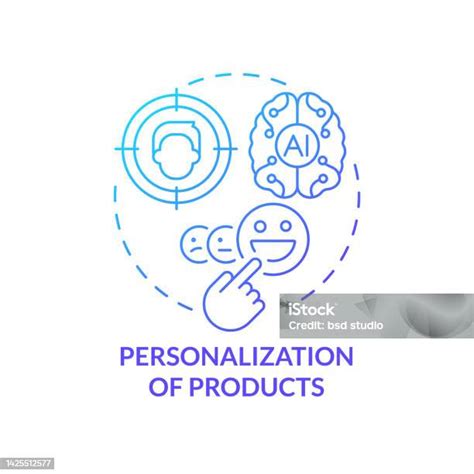 Personalization Of Products Blue Gradient Concept Icon Stock Illustration Download Image Now
