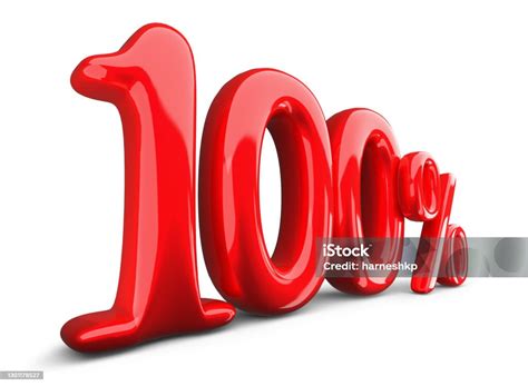 빨간색 백퍼센트 흰색 배경에 100 기호 3d 렌더링 0명에 대한 스톡 사진 및 기타 이미지 0명 가격 감소 Istock
