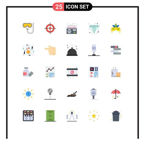 25 Universal Flat Colors Set For Web And Mobile Applications Costume Jewel Radio Diamond Design