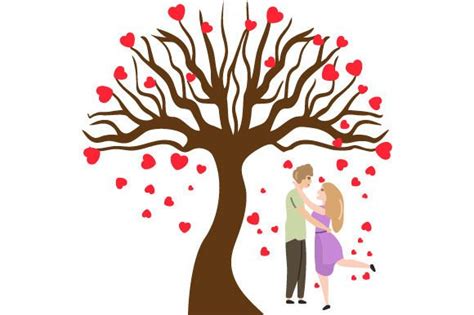 Heart Tree With Couple SVG Cut File By Creative Fabrica Crafts Creative Fabrica