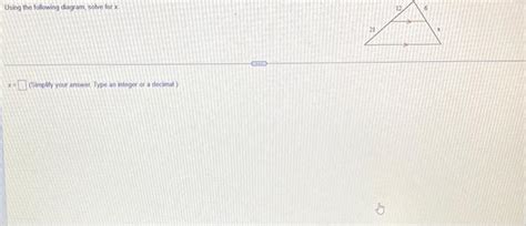 Solved Using The Following Diagram Solve For X X Simplily Chegg