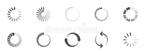 download sign set load icons set load system data load stock vector