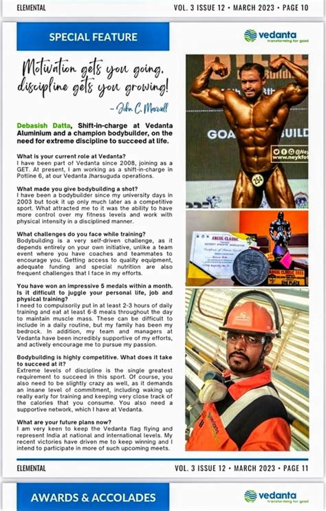 Debasish Dutta On Linkedin Discipline Is Built By Consistently Performing Small Acts Of