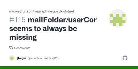 mailfolder userconfigurations seems to always be missing · issue 115