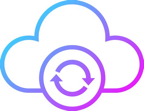 Cloud Icon In Gradient Colors Server Signs Illustration 17784755 Png