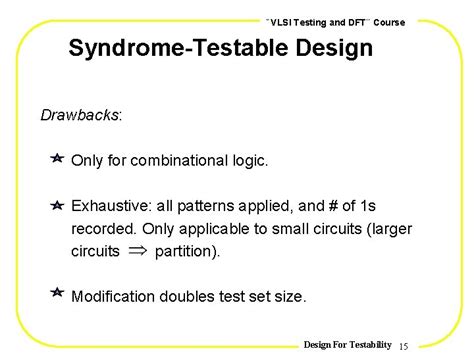 VLSI Testing And DFT Course Design For Testability