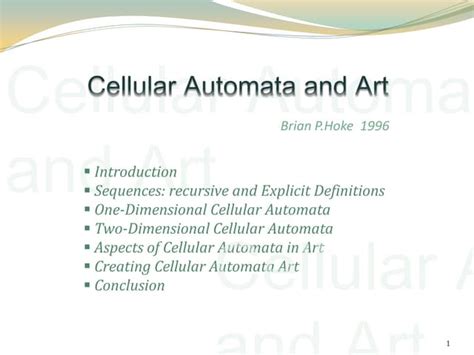 Cellular Automata Ppt