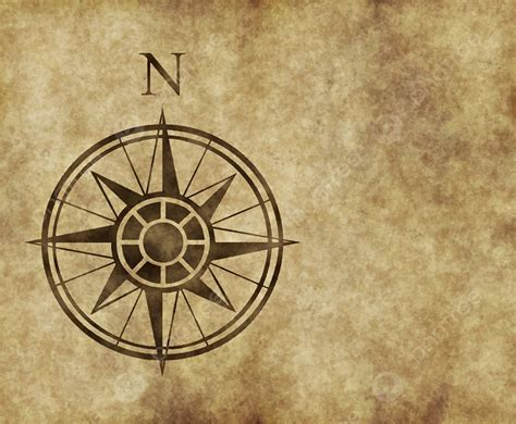 North Compass Map Arrow Worn Compass Voyage Vector Worn Compass