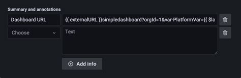 Unable To Add A Template Value To The Dashboard Url On Unified Alerts