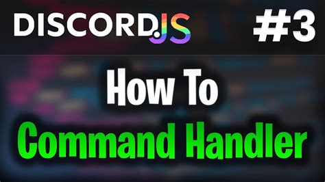 what is a command handler and how to make it d js part 3 youtube