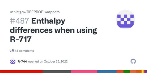enthalpy differences when using r 717 · issue 487 · usnistgov refprop