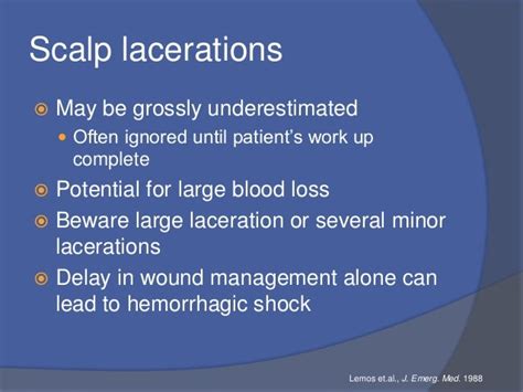 Avoid Falling Objects Management Of Severe Scalp Lacerations