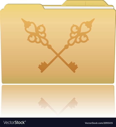 Folder With Key Royalty Free Vector Image VectorStock